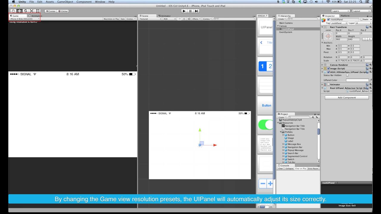 iOS for Unity UI Asset - Lesson 2 - UIPanel - YouTube