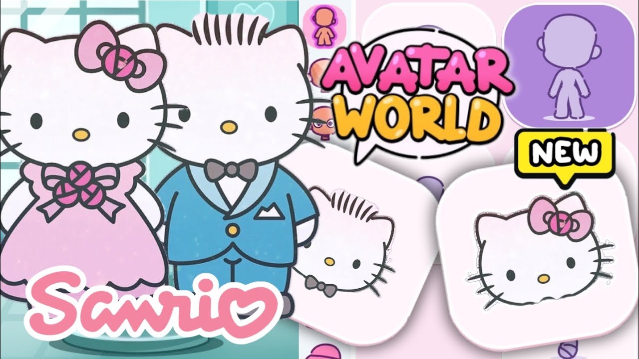 HOW TO MAKE HELLO KITTY SARIO 🩷 IN AVATAR WORLD 🌍 AVATAR WORLD NEW ...