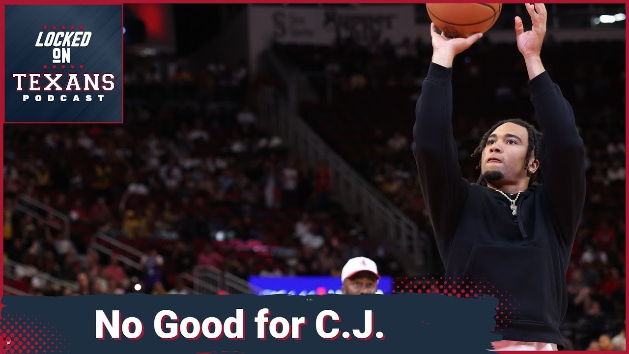 Houston Texans' C.J. Stroud Misses Houston Rockets' First Shot - YouTube