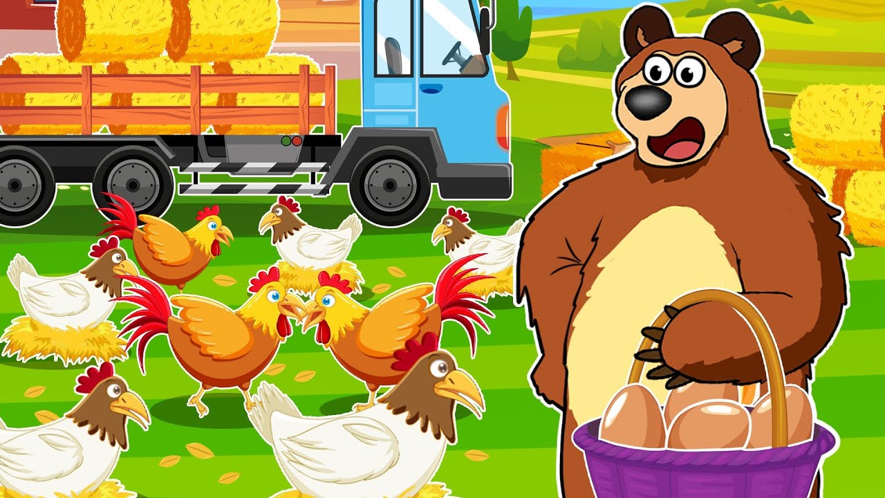 The Bear Farm: Farmer Bear Squirrel Chicken And Harvest Eggs | Farm ...