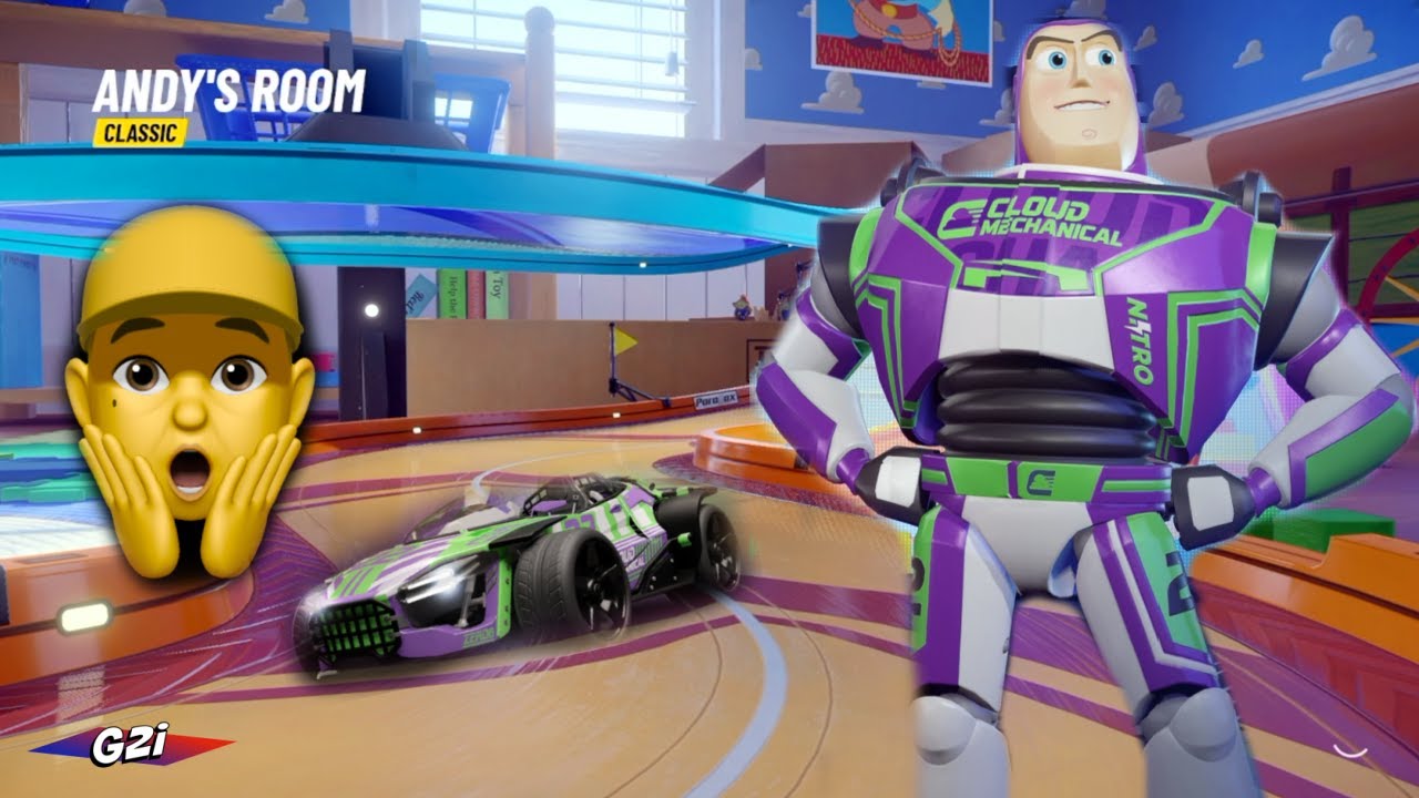 Disney Speedstorm Buzz Lightyear Toy Story Andys room - YouTube