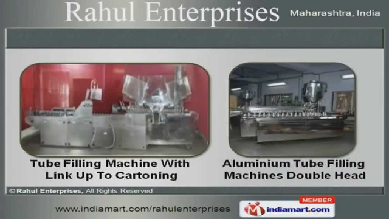 Tube Filling Machine by Rahul Enterprises, Ambarnath - YouTube