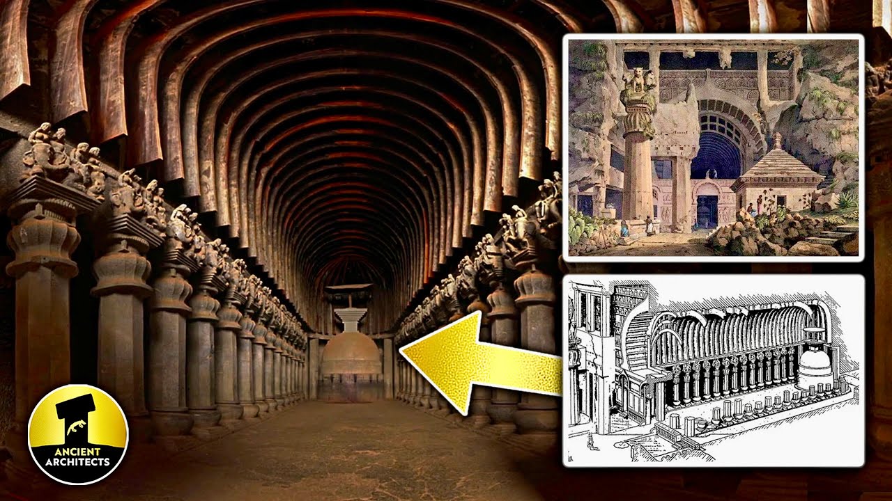Carved Straight From the Bedrock: The Great Chaitya Cave of India - YouTube