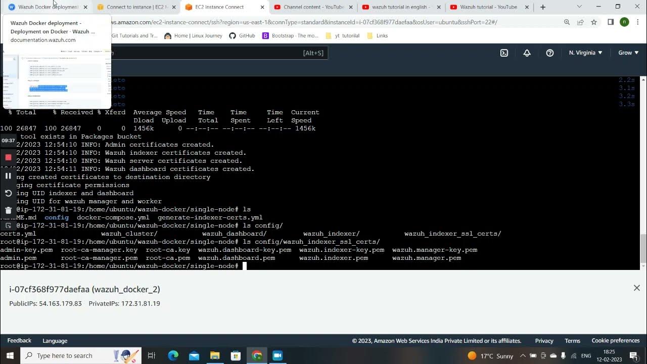 Wazuh installation on docker || wazuh installation tutorial in hindi on docker using docker ...