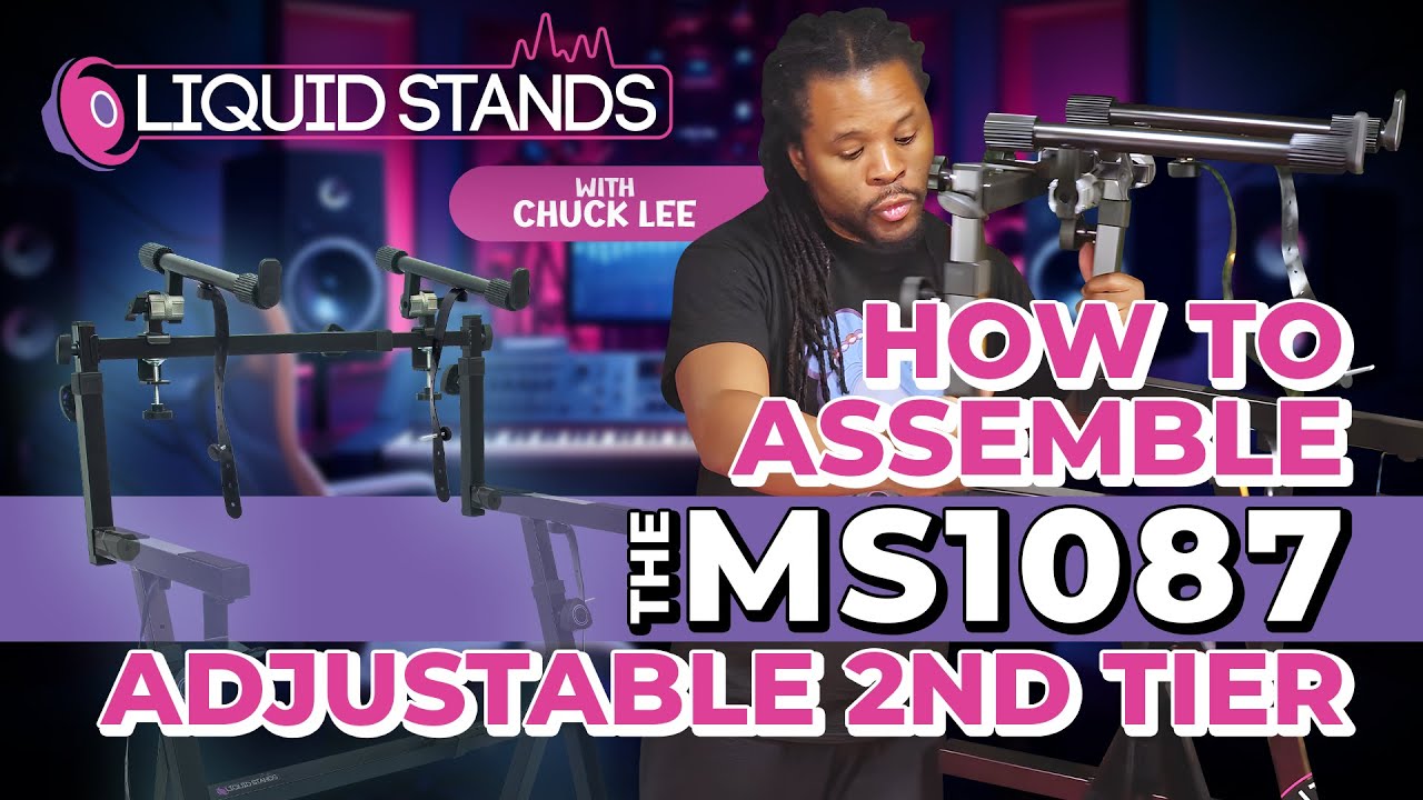 Liquid Stands MS1087 Adjustable 2nd Tier Assembly Video - YouTube