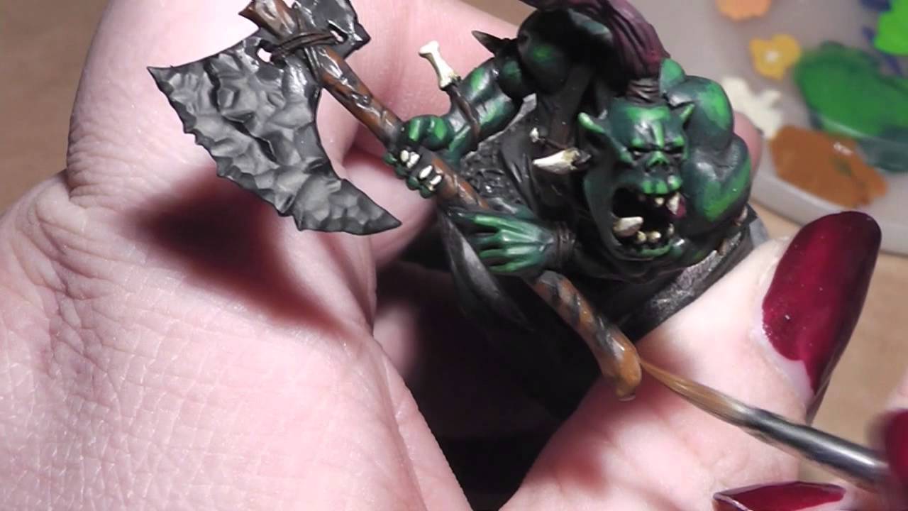 How to paint a Savage Orc Boss - YouTube