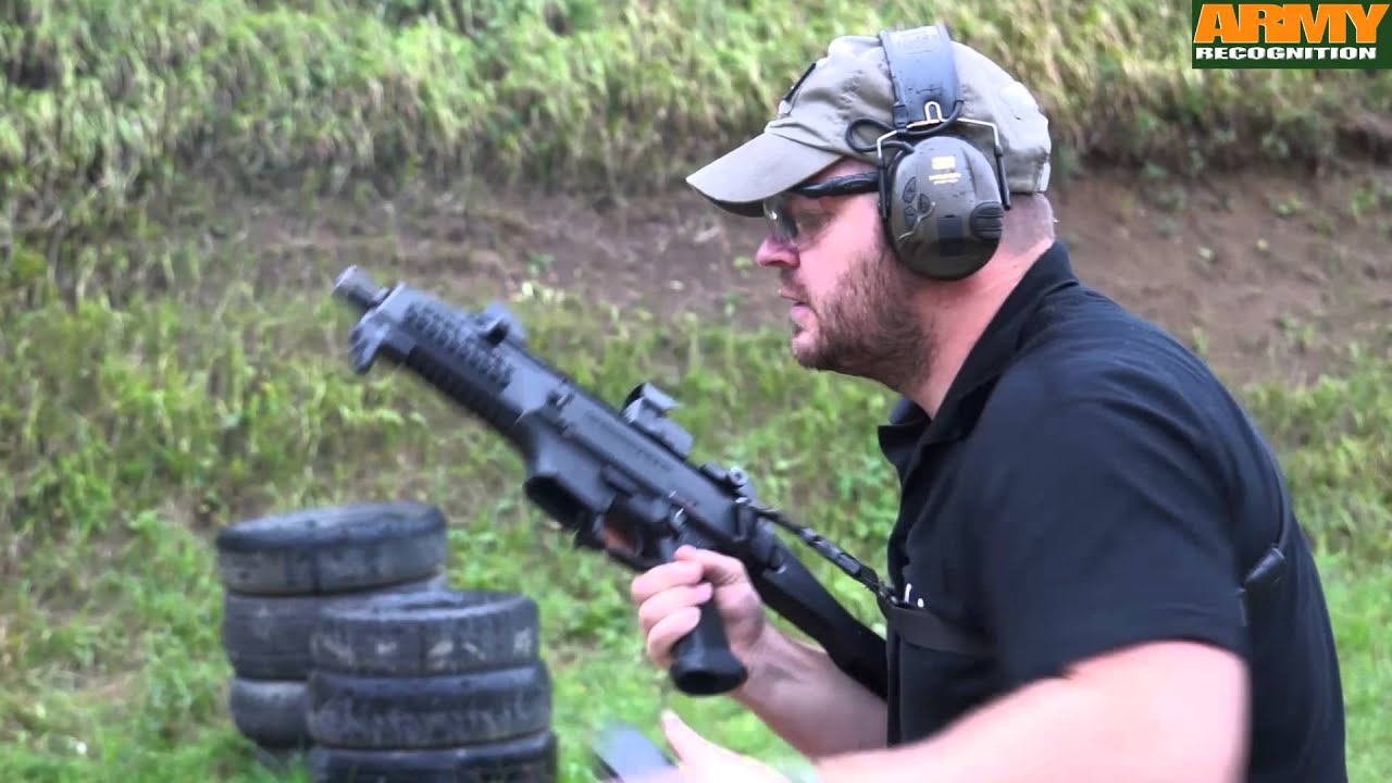 CZ Scorpion EVO 3A1 9mm submachine gun live test firing review Czech ...