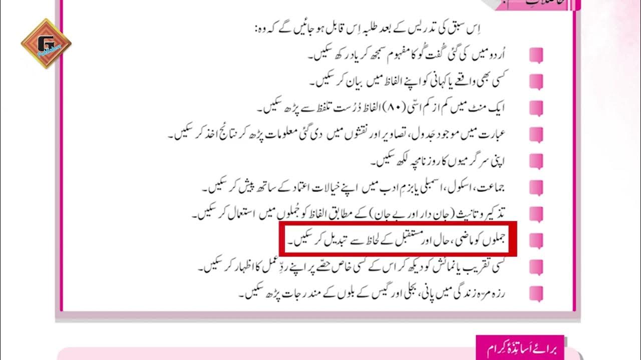 Gohar Urdu (Nadaye Urdu) 4|Unit 13|Lec 1|Sabaq ka Ta'aruf - YouTube