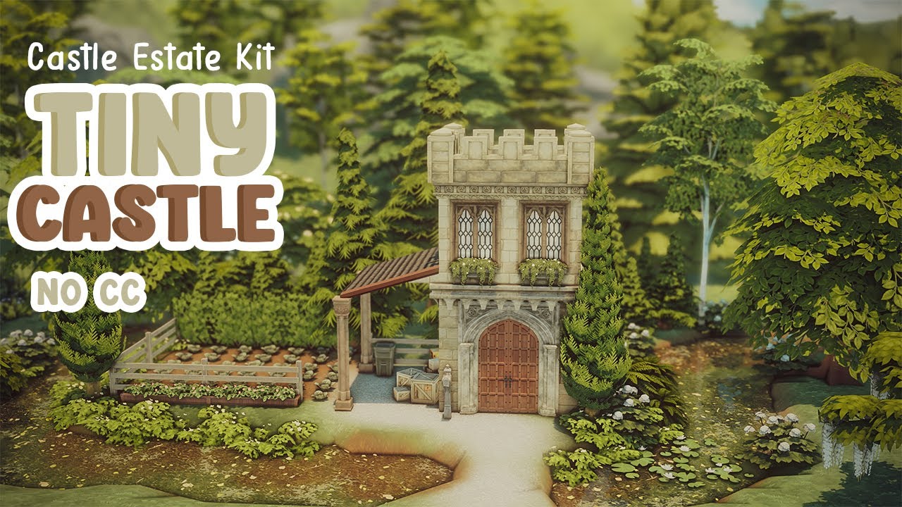 Tiny Castle 🏰 The Sims 4 Castle Estate Kit Speed Build - YouTube