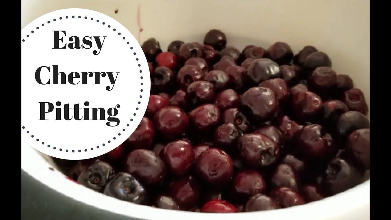 Easy Cherry Pitting Method | Freezer Prepping | Saving Money - YouTube