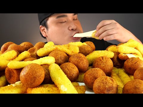 Stretchy~ Cheese Stick & Cheese Ball Mukbang~!! Real Sound Social Eating