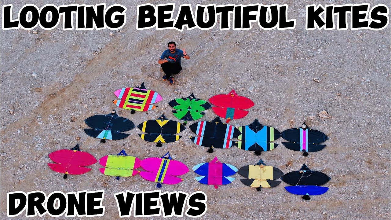 Looting Beautiful Kites In The Ground 😍🪁| Drone Views | QatarKiteClub ...