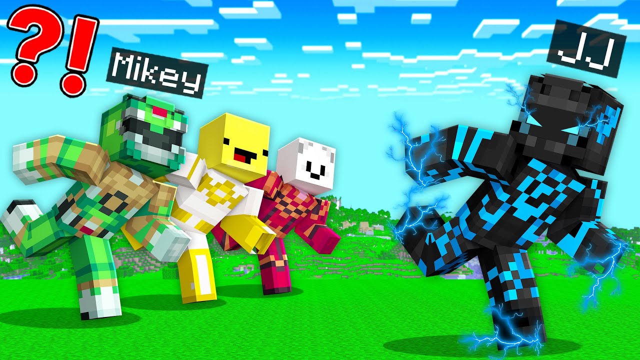 ZOOM Speedrunner vs RANGERS Hunters : JJ vs Mikey, Banana Kid and Carrie Battle in Minecraft ...