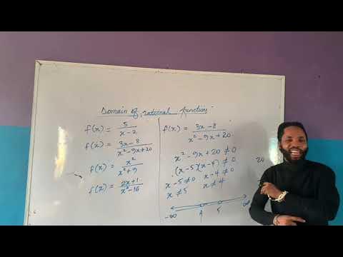 How to find domain of a rational function with quadratic trinomial as ...