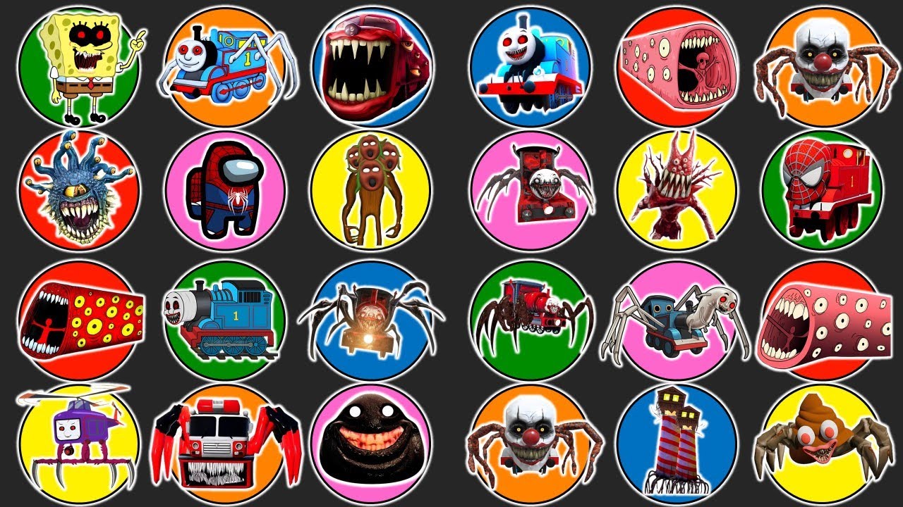 MONSTER VS Train Eater, Choo Choo Charles, Thomas Exe, Pou, Clown Eater ...