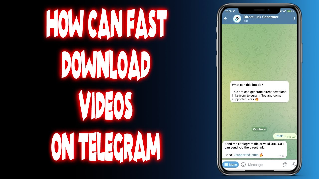 how can fast download videos on telegram? How to download video from ...