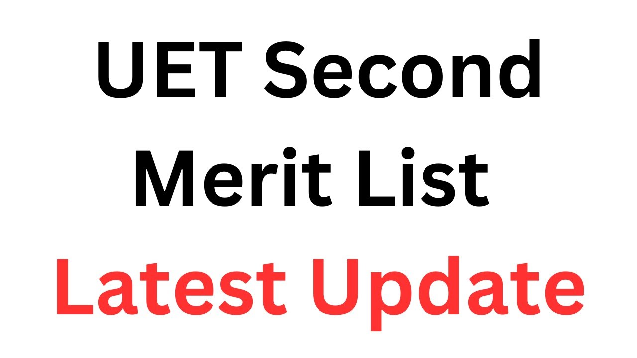 UET Second Merit List 2024 I UET Lahore 2nd Merit List I How to Check ...