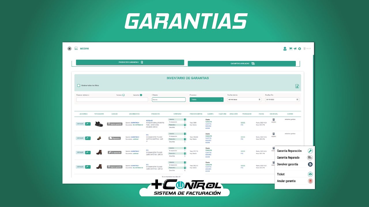 GARANTIAS EN MAS CONTROL - YouTube
