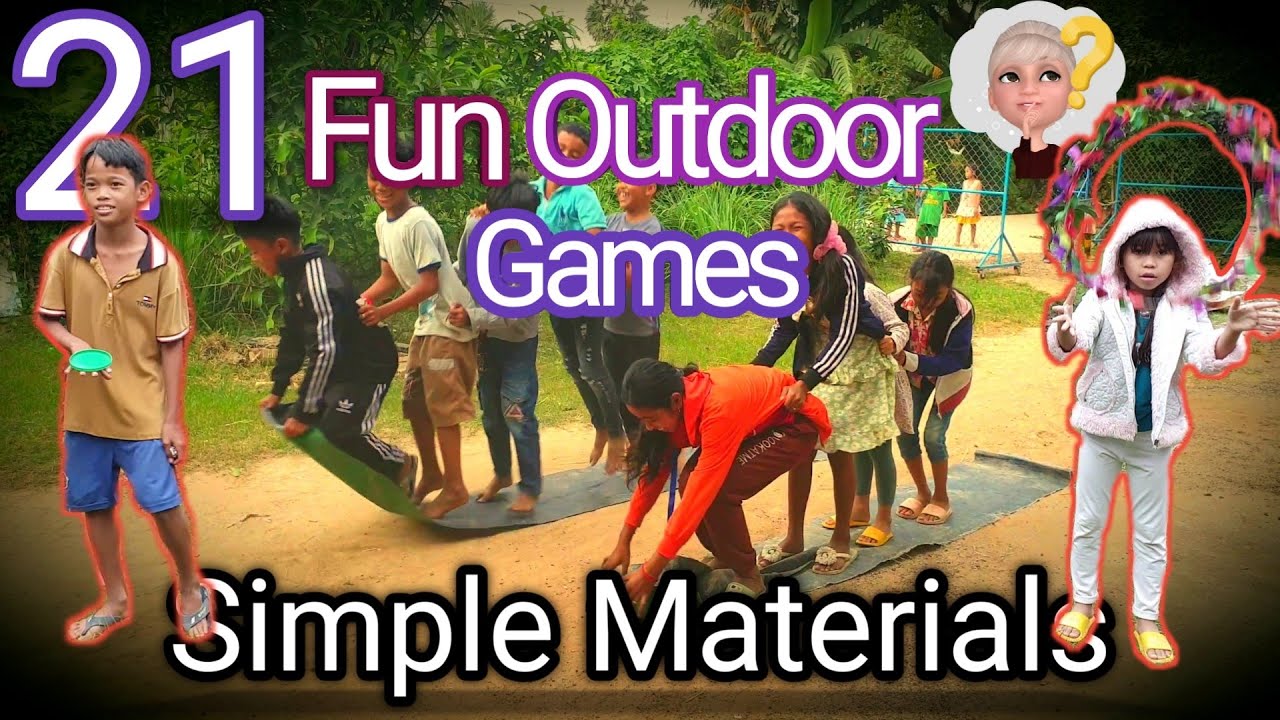 21 fun outdoor games with simple materials | Game ideas - YouTube