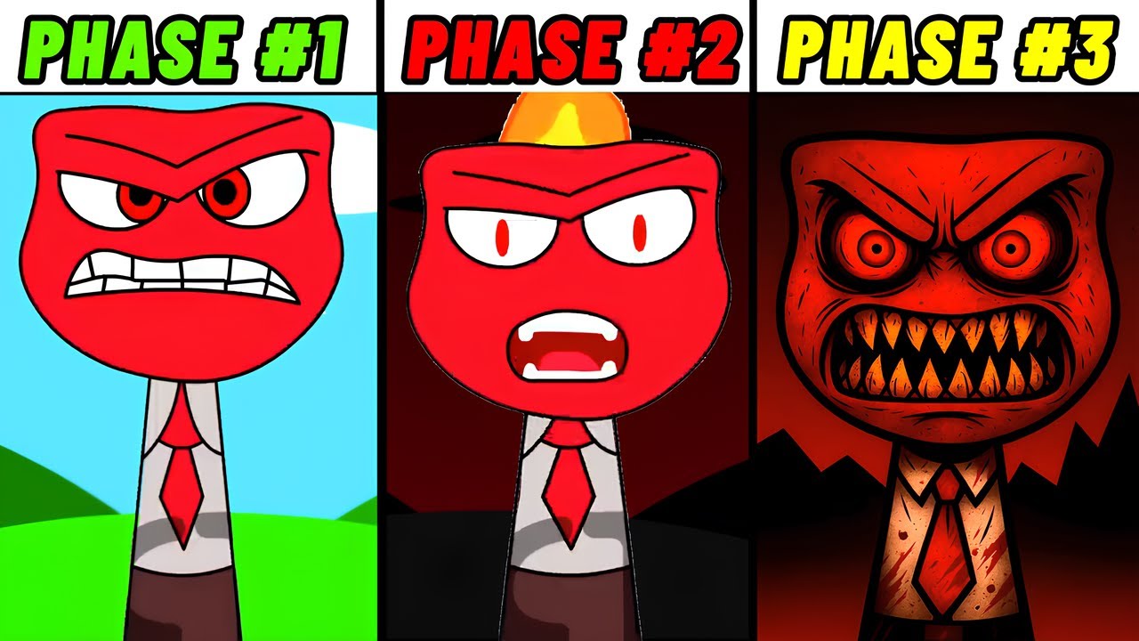 All Phases in New Incredibox Sprunki Oc of Anger: From Phase 1 to Phase ...