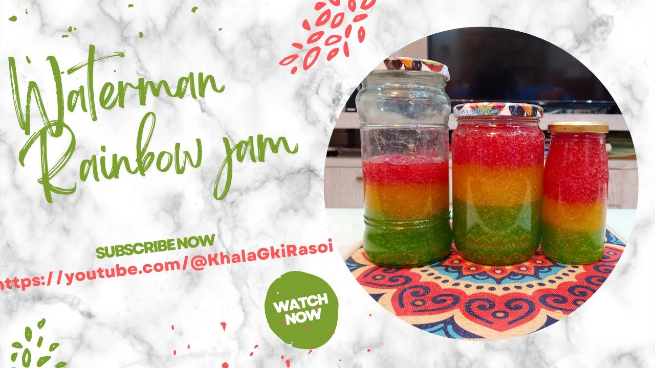 Watermelon rainbow jam || tarbooz k chilke se jam bnae || healthy and ...