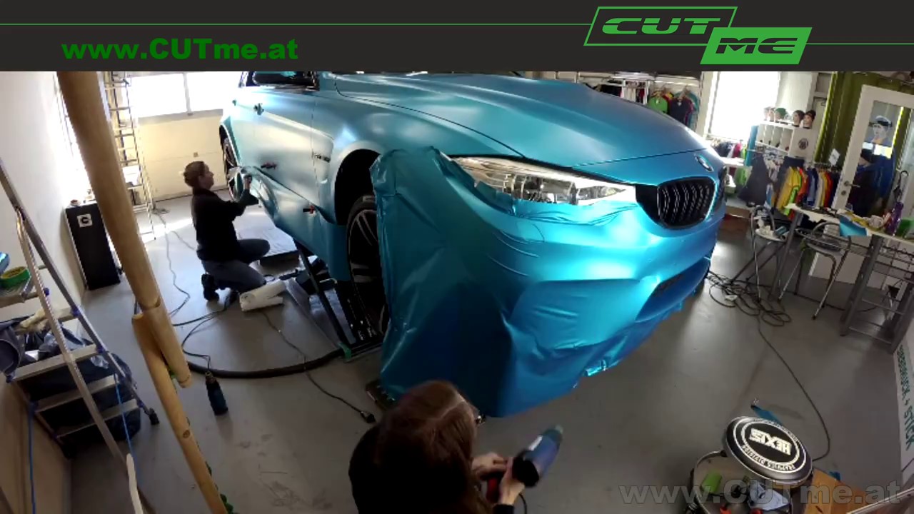 CUTme car wrapping BMW M3 F80 - YouTube