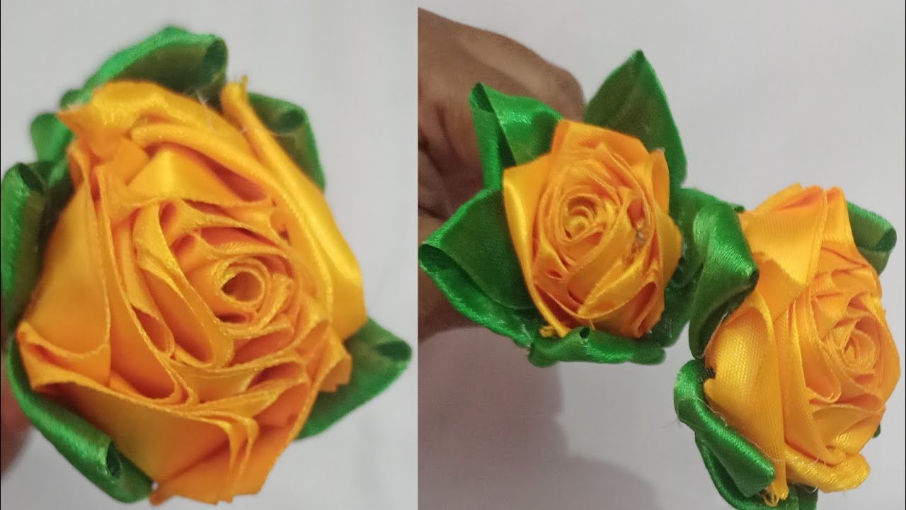 Satin Ribbon Flowers | Diy Satin Ribbon Rose Flowers | Satin Ribbon ...