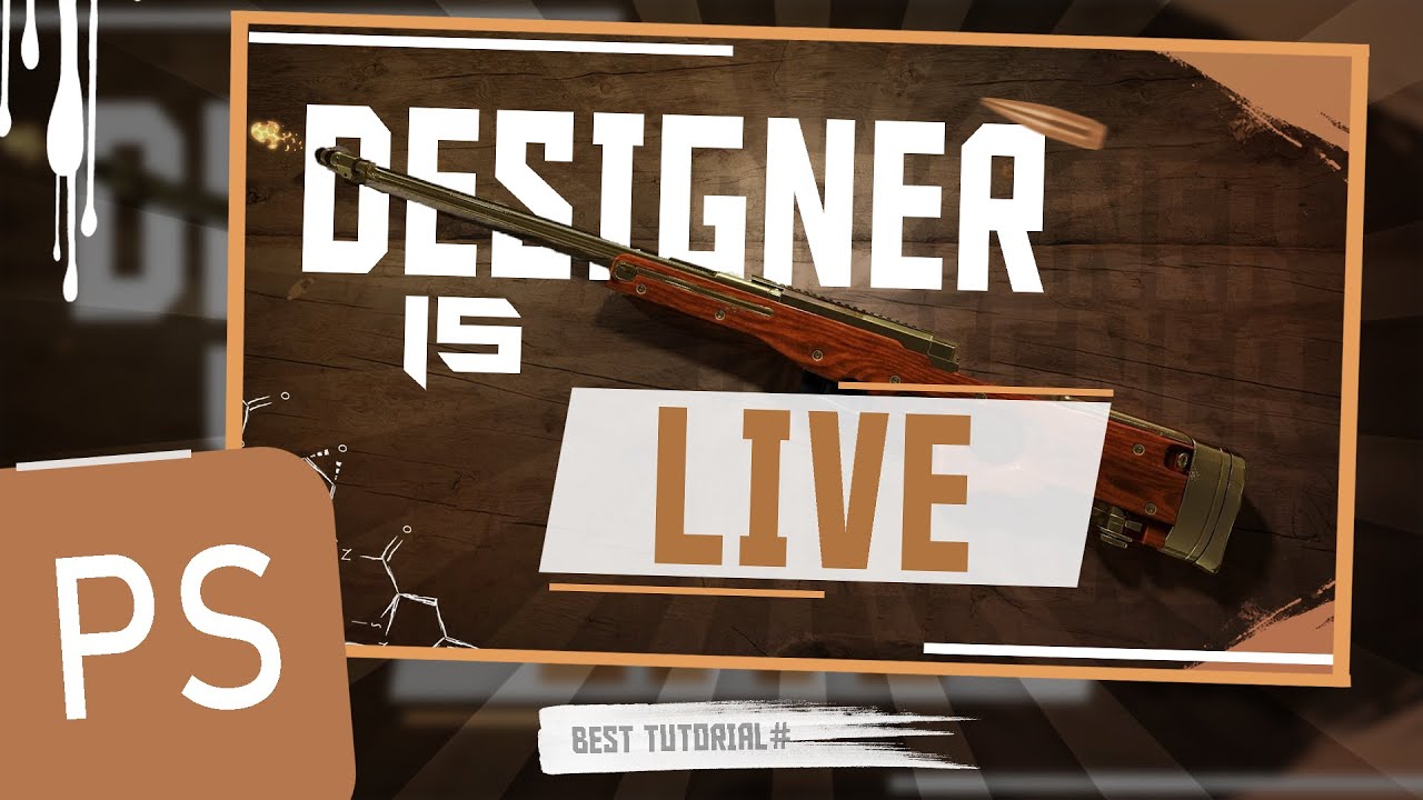 How To Make Live Stream Thumbnail In Photoshop | Live Stream Thumbnail ...