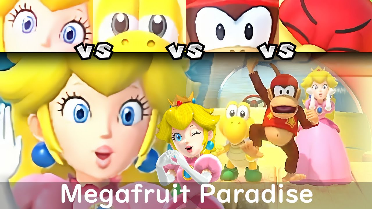 Super Mario Party Peach vs Koopa Troopa vs Diddy Kong vs Pom Pom #107 ...