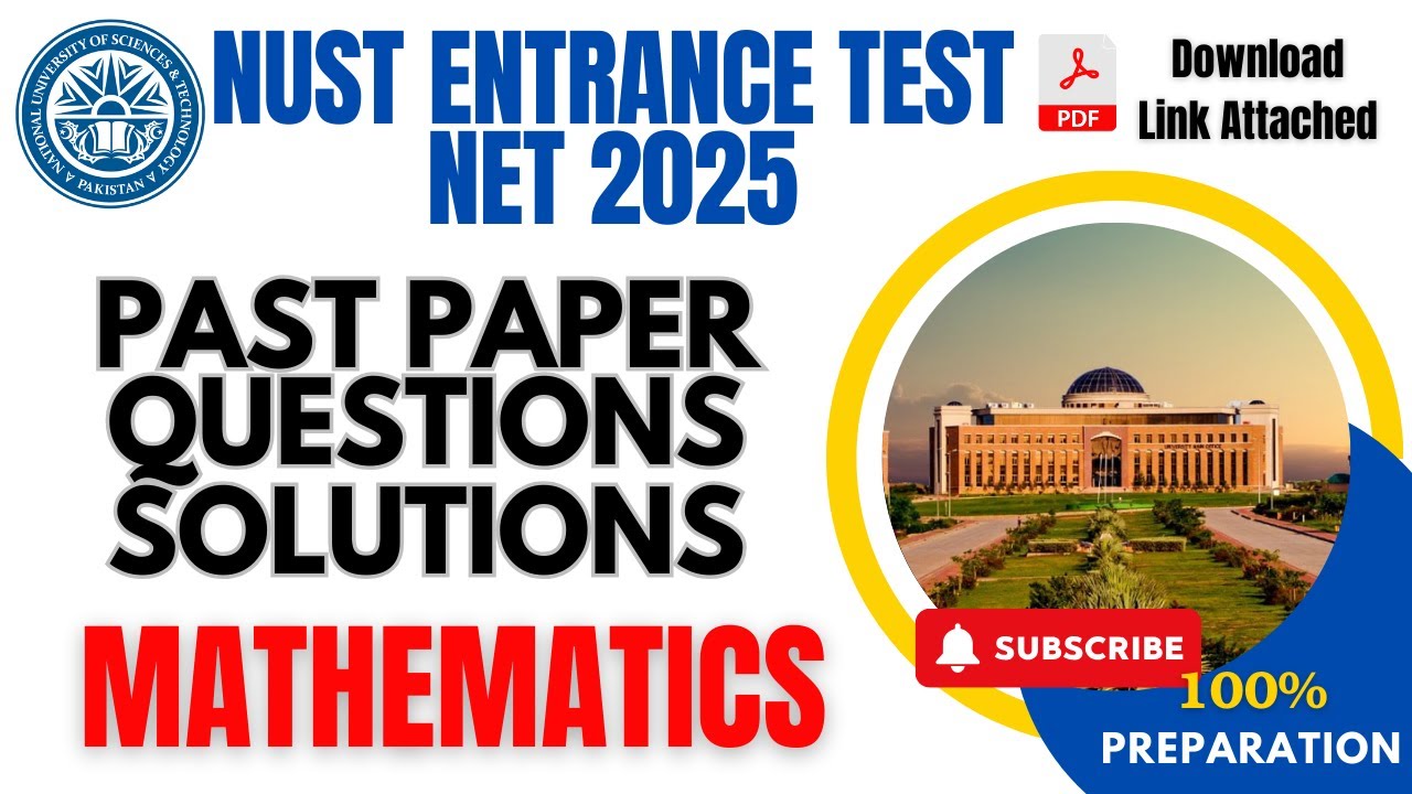 NUST Entrance Test 2025 | Mathematics Past Papers MCQs | Complete Guide ...