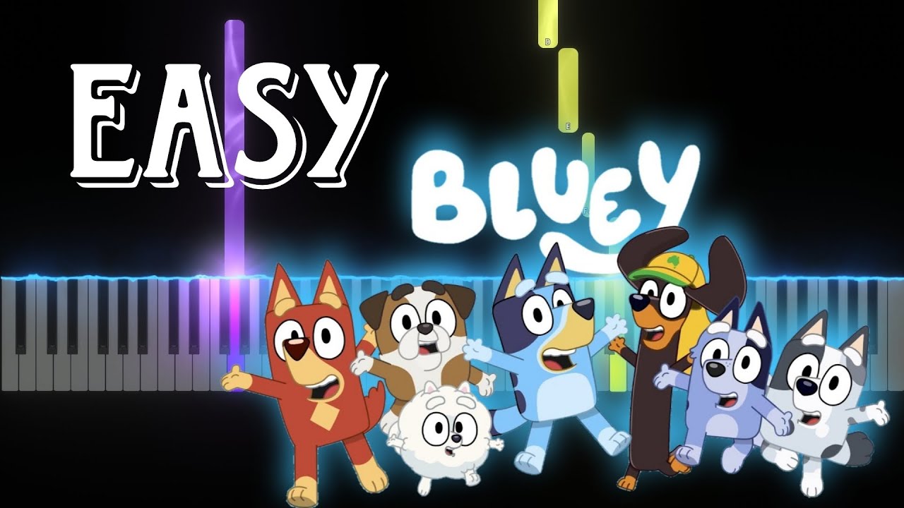 Bluey Theme Song | Bluey (Easy Piano Tutorial) - YouTube