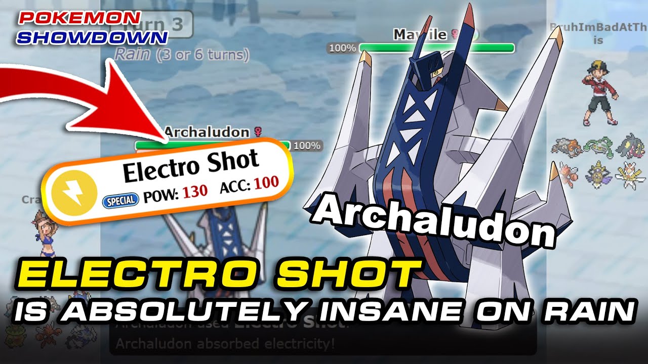 Electro Shot ARCHALUDON is absolutely insane on Rain team | Pokemon ...
