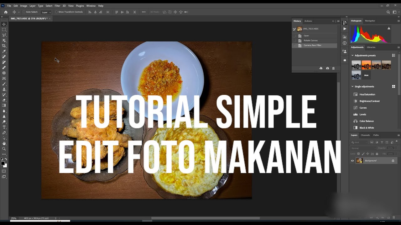 Tutorial edit foto sederhana - YouTube