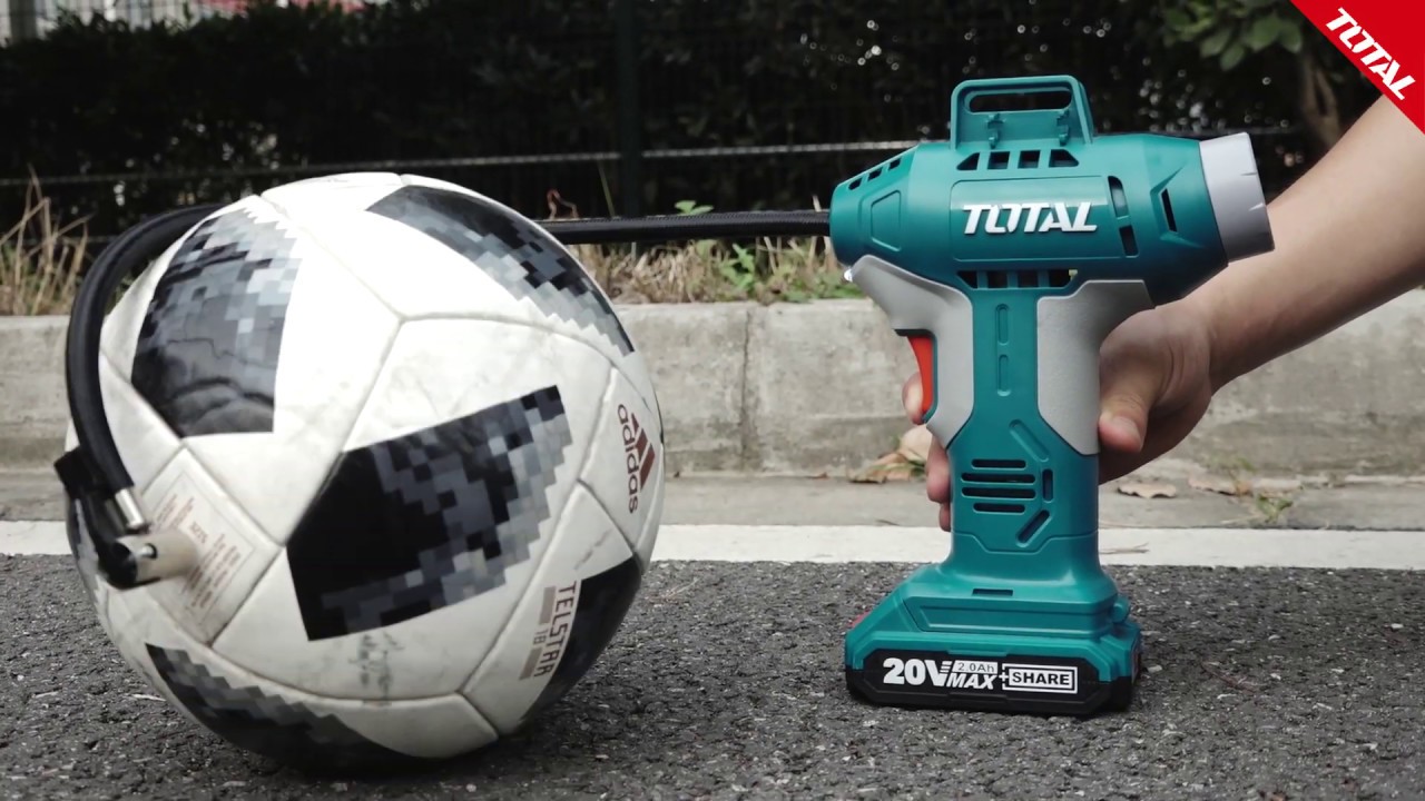 TOTAL - Compresor aer - 150PSI/10Bar - Li-Ion - 20V TACLI2001 - YouTube