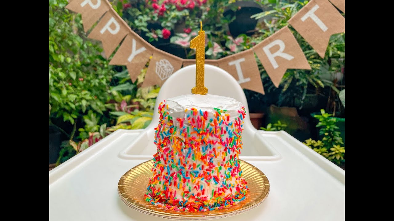 DIY Mini Confetti Cake (Smash Cake) Quick and Easy Steps! - YouTube