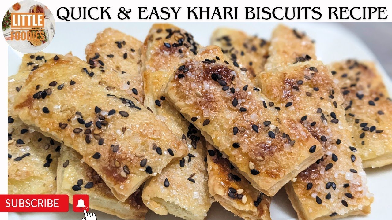 Khari Biscuits Recipe by littlefoodies| Puff Pastry Biscuits. - YouTube