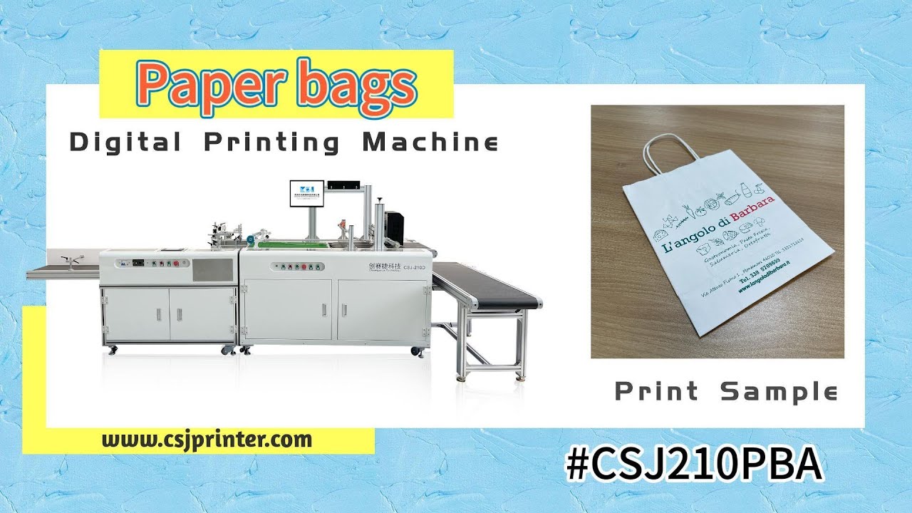Color Digital Printing On Kraft Paper Bags，Inkjet Printer，Automatic ...