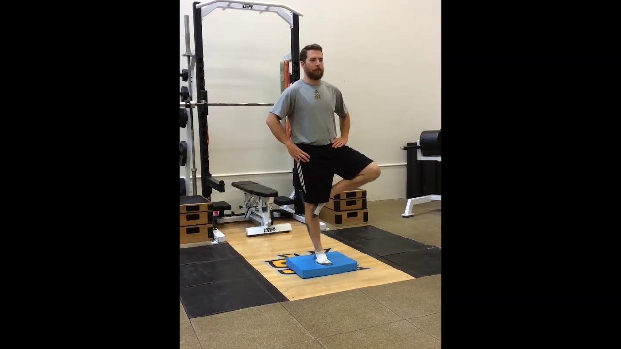 Stork Stand on Airex Pad - YouTube