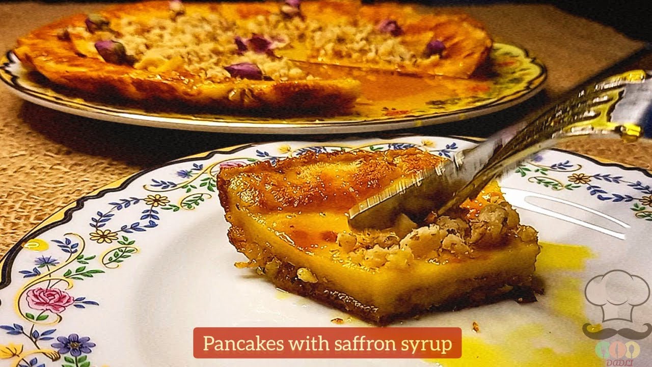 How to Make Double Layer Pancake with Saffron Syrup - Delicious ...