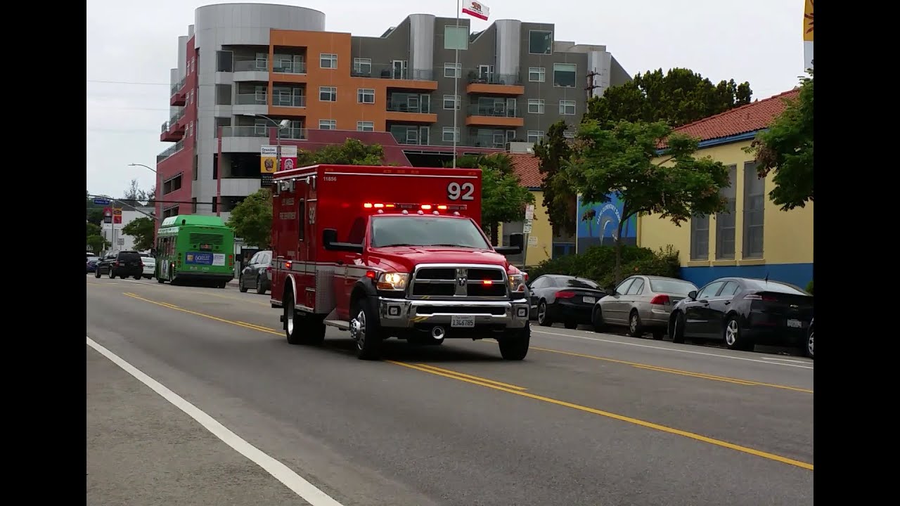 LAFD Rescue 92 Responding - YouTube