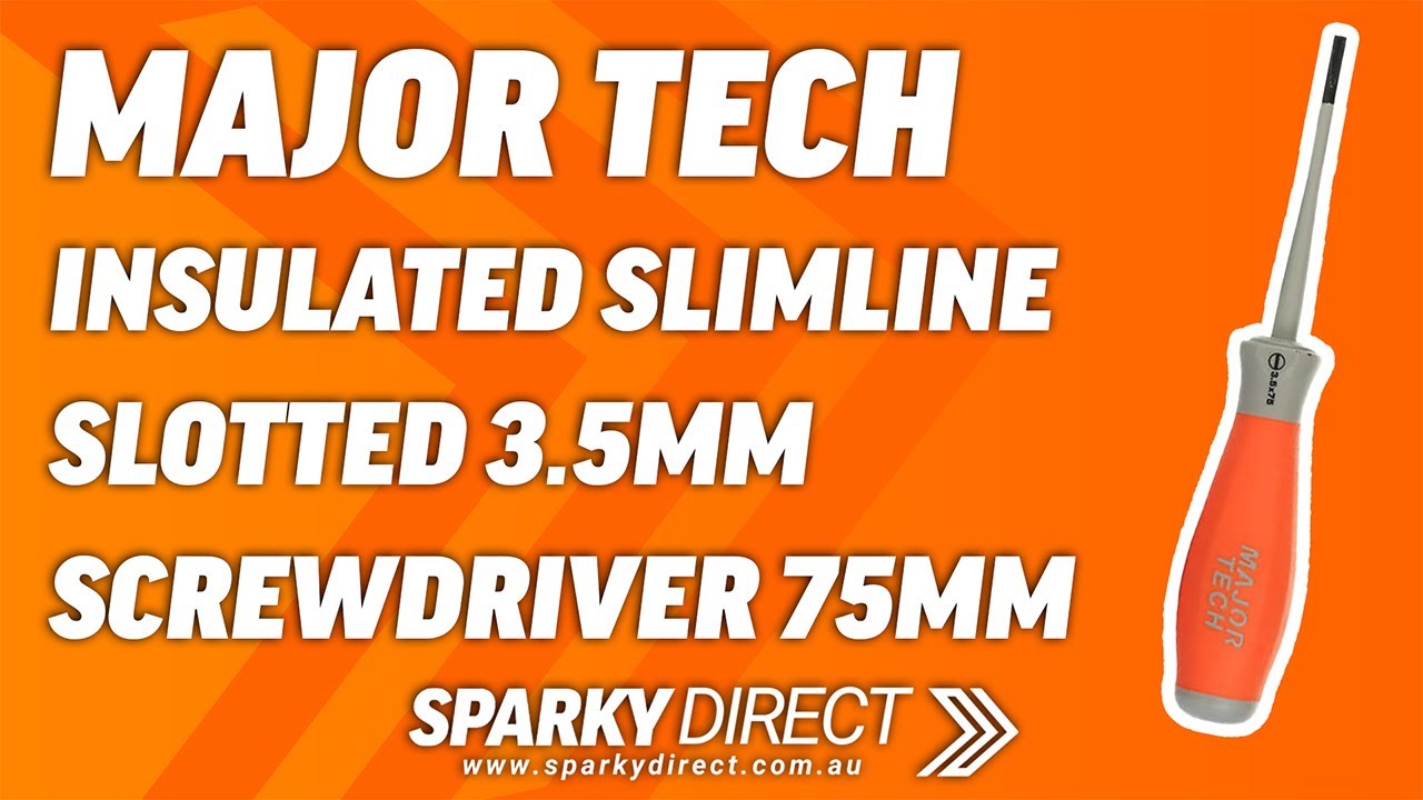 Major Tech KTK04S35 | Insulated Slimline Slotted Screwdriver 3.5mm | 75mm - YouTube