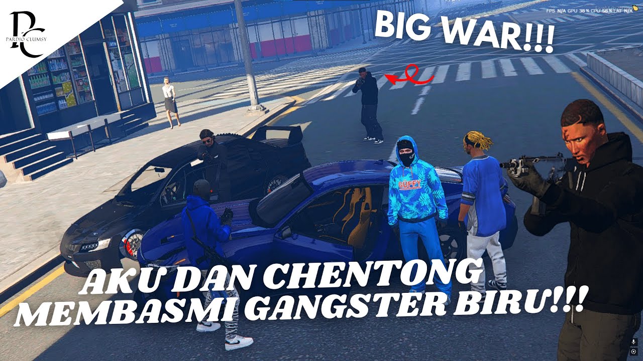 CHENTONG MEMBANTU KU MENGHANCURKAN GANGSTER BIRU !!! GTA 5 ROLEPLAY - YouTube