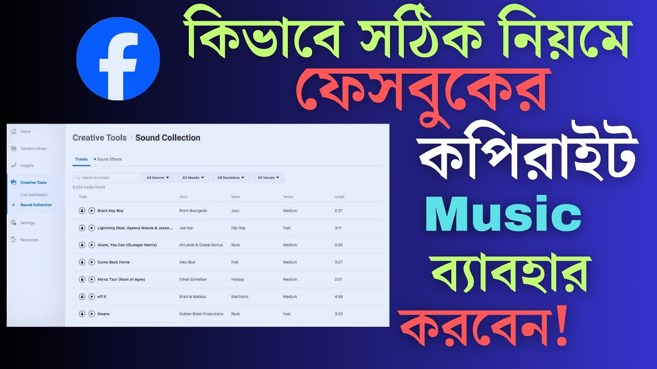 How To Use Free Copyright Music From Facebook Audio Library | Use Free ...