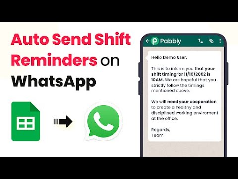 WhatsApp Automation: How to Auto Send Shift Reminders to Employees on ...