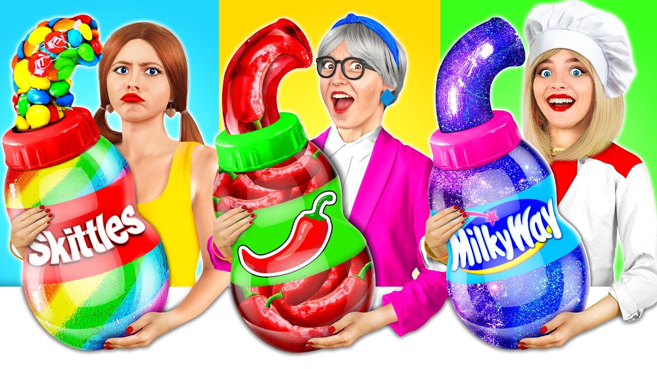 Me vs Grandma vs Chef Cooking Challenge | Food Challenge & Secret ...