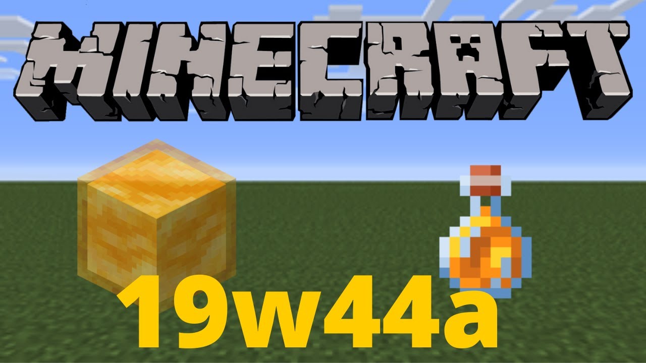 Minecraft 1.15 Snapshot 19w44a HONEY Bottels Stackable!!! - YouTube