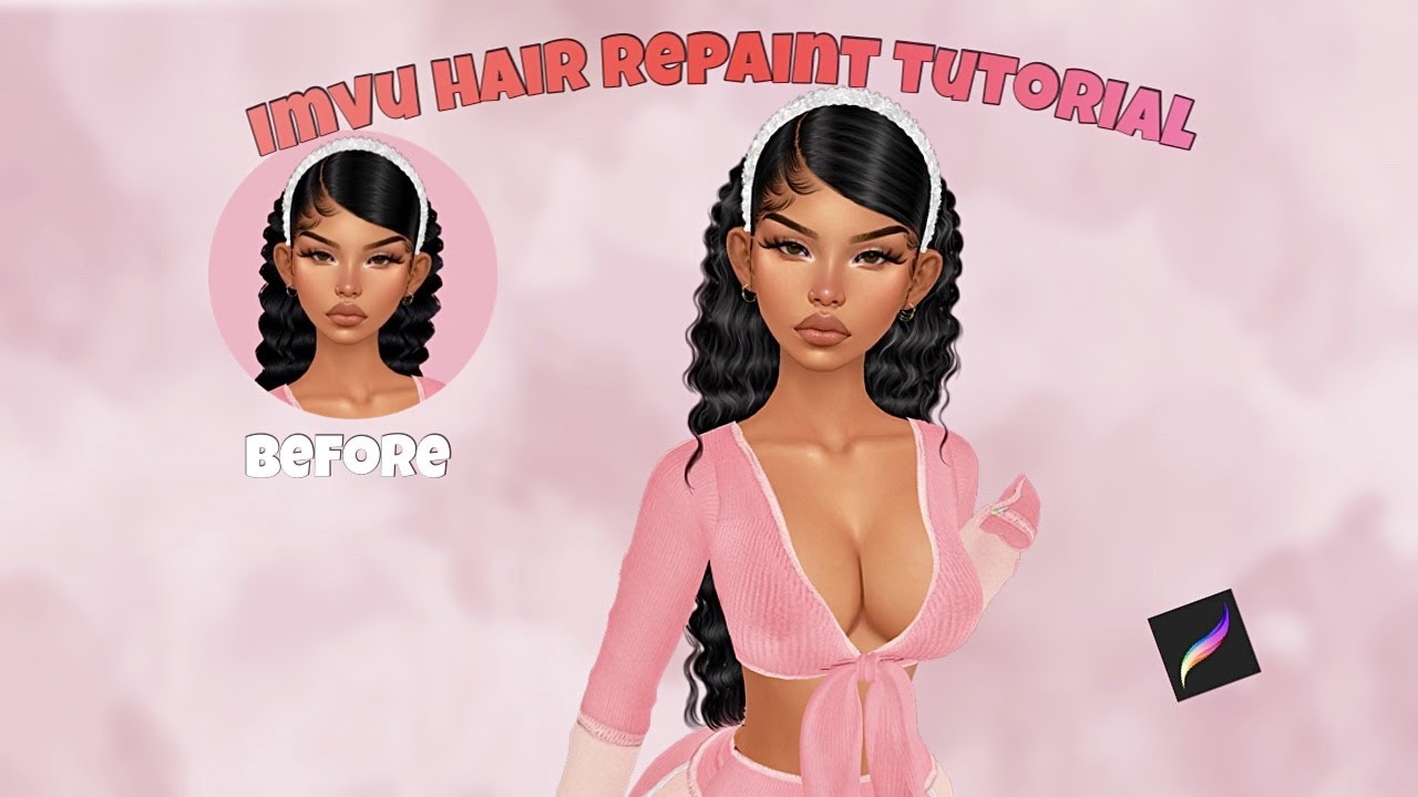 Imvu hair repaint tutorial on procreate - YouTube