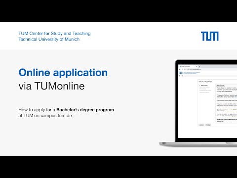 How to apply for a bachelor's degree program | A TUMonline Tutorial