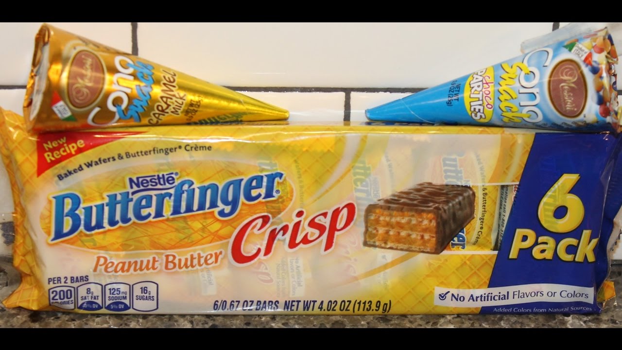 Butterfinger Peanut Butter Crisp and Messori Cono Snack in Caramel Milk ...