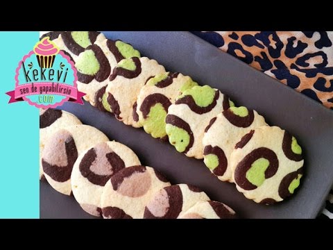 Leopar Desenli Kurabiye Tarifi (Üç Renkli) - Ayşenur Altan